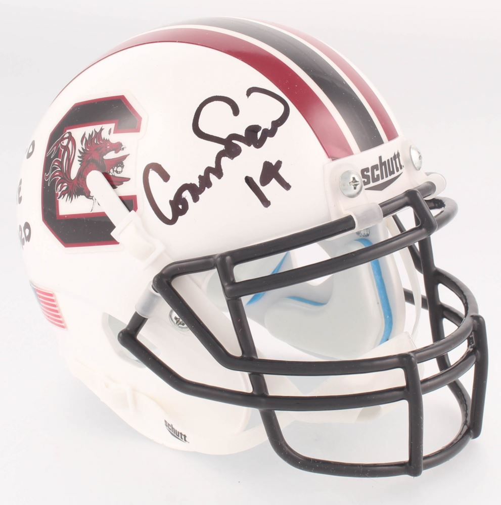 Connor Shaw Signed South Carolina Gamecocks Mini Helmet Inscribed "17-0 ...