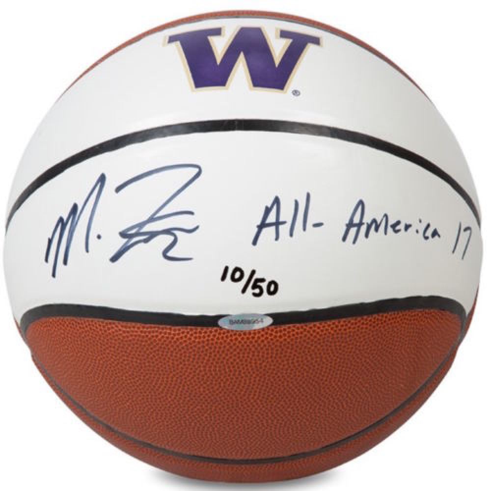 Markelle Fultz Signed LE Washington Huskies Logo Basketball Inscribed ...