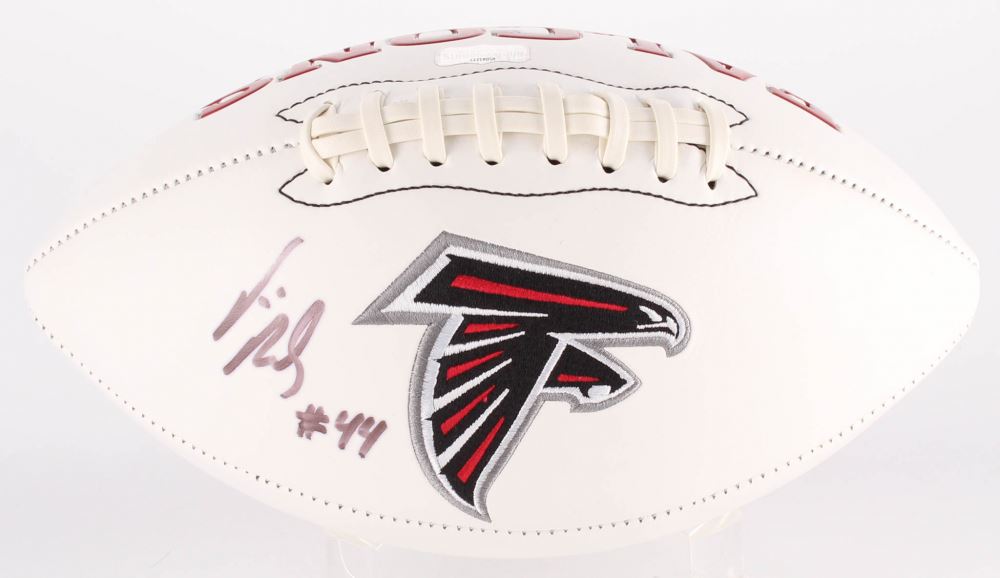 Vic Beasley Signed Falcons Logo Football (Radtke COA)