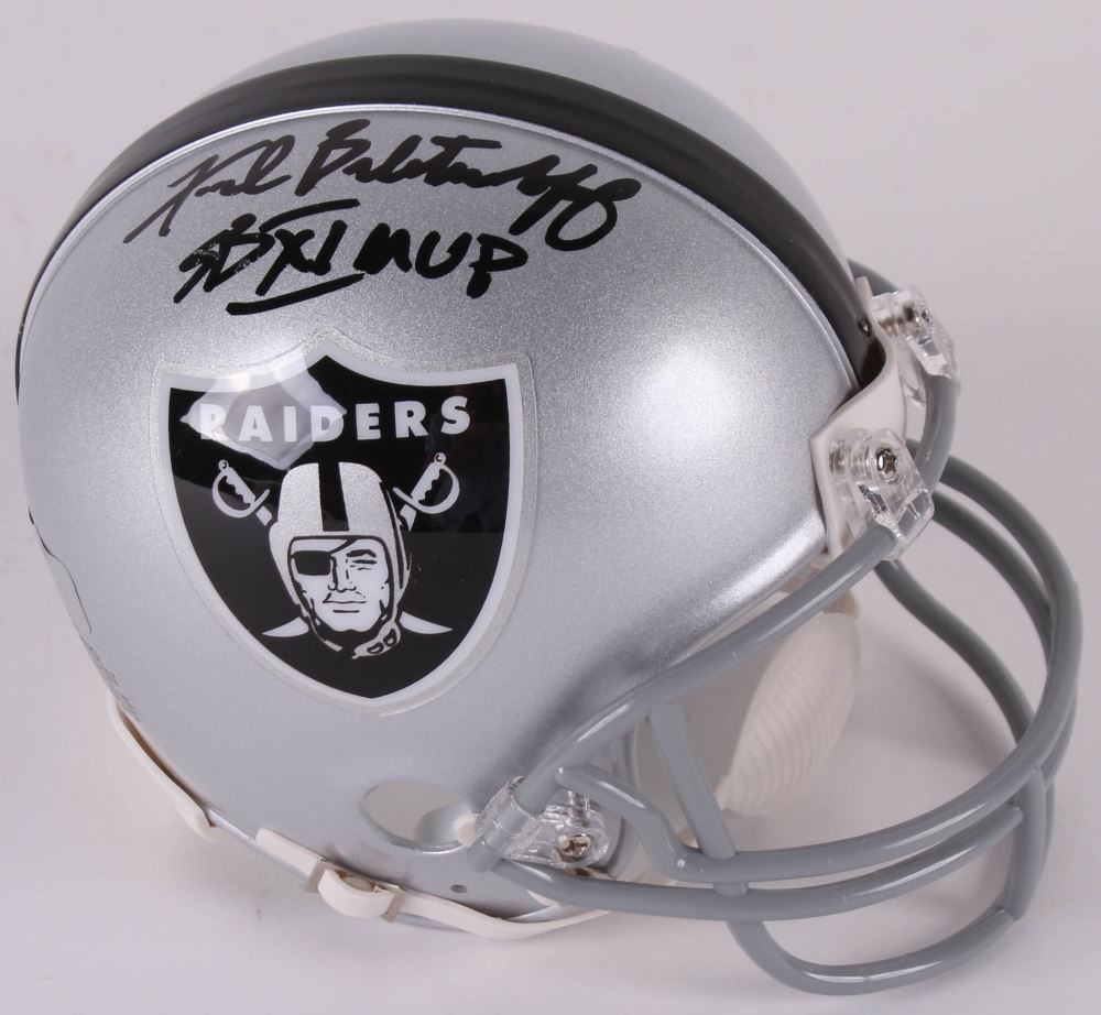 Fred Biletnikoff Signed Raiders Mini Helmet Inscribed "SBXI MVP ...