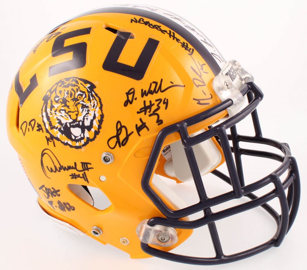 2016 LSU Tigers Full-Size Authentic On-Field Team Issued Speed Helmet ...