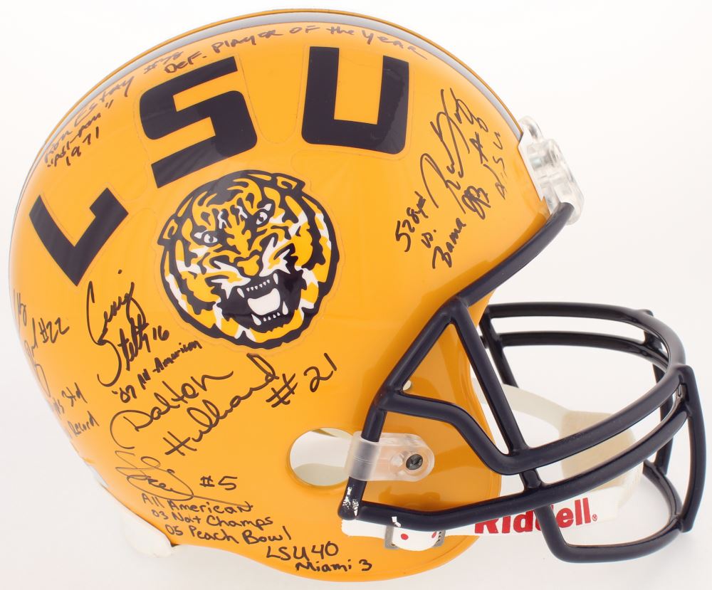 LSU Tigers Full-Size Helmet Signed by (12) with Bill Cannon, Alley ...