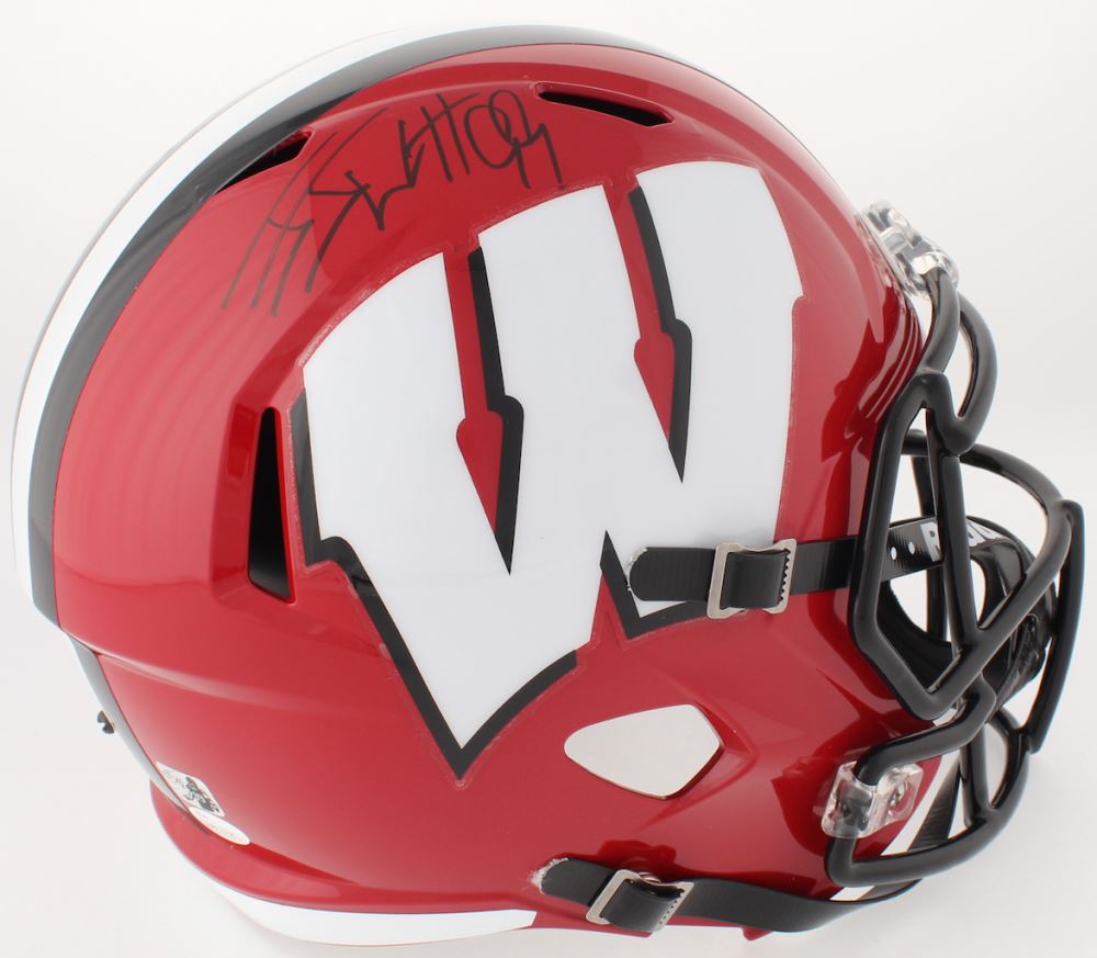 J. J. Watt Signed Wisconsin Badgers Full-Size Speed Helmet (JSA COA ...