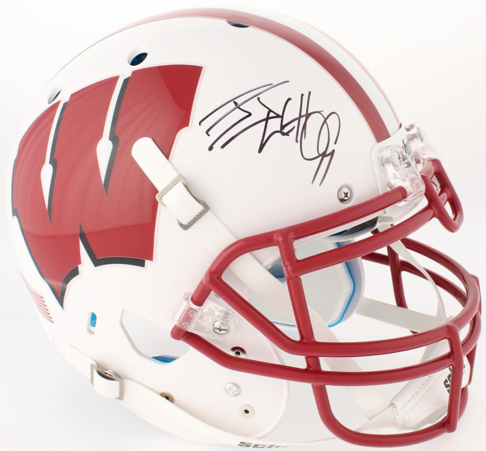J. J. Watt Signed Wisconsin Badgers Full-Size Authentic On-Field Helmet ...