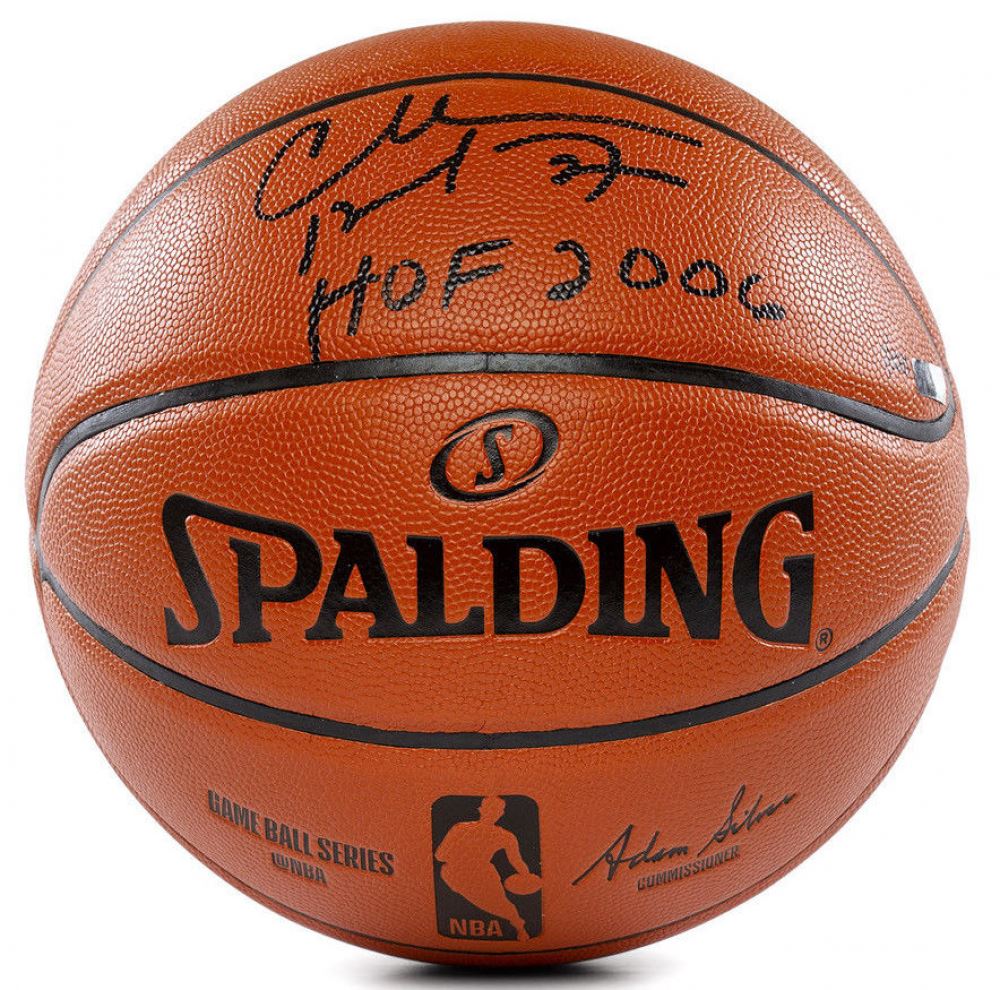 Charles Barkley Signed NBA Game Ball Series Basketball Inscribed "HOF ...