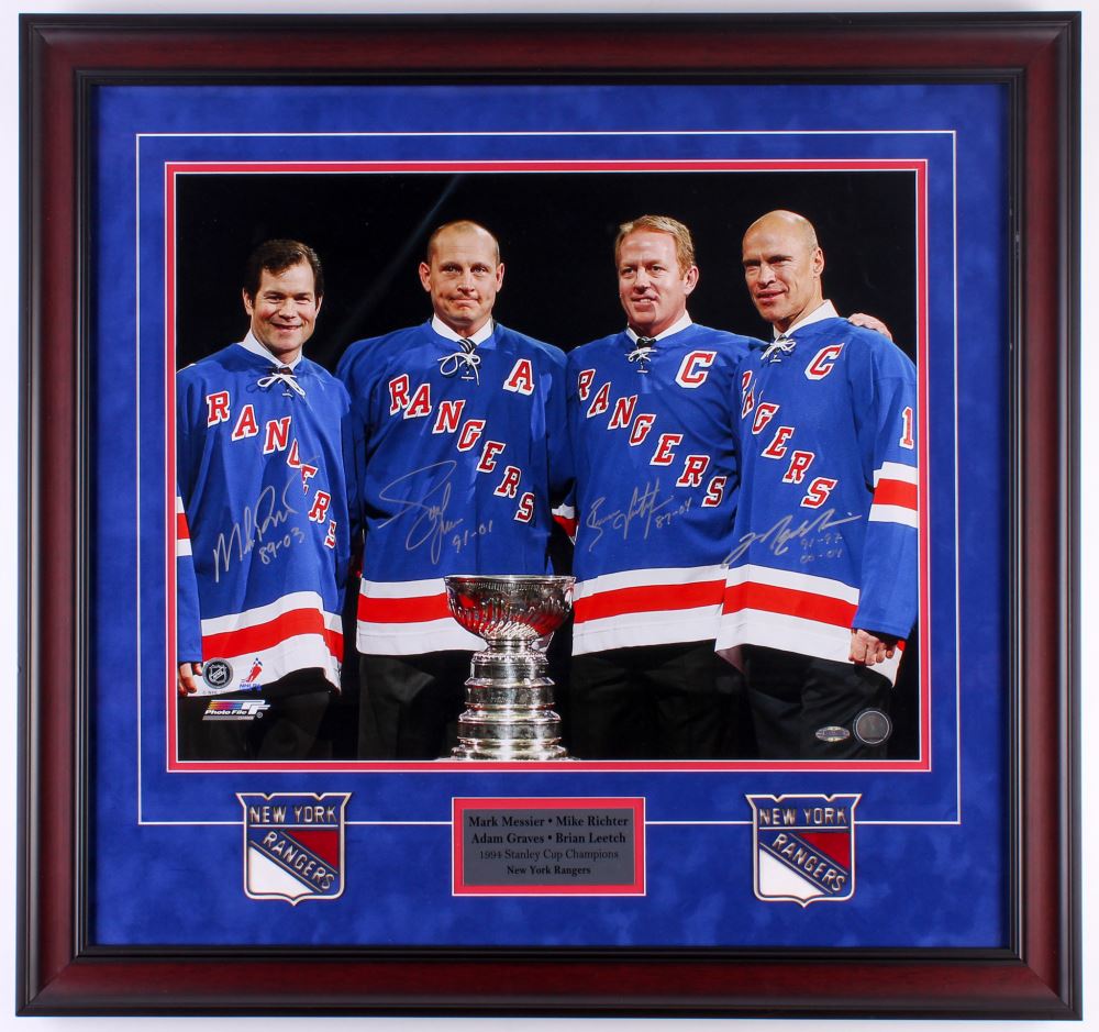 Rangers 26x27.75 Custom Framed Photo Display Team-Signed by (4) with ...