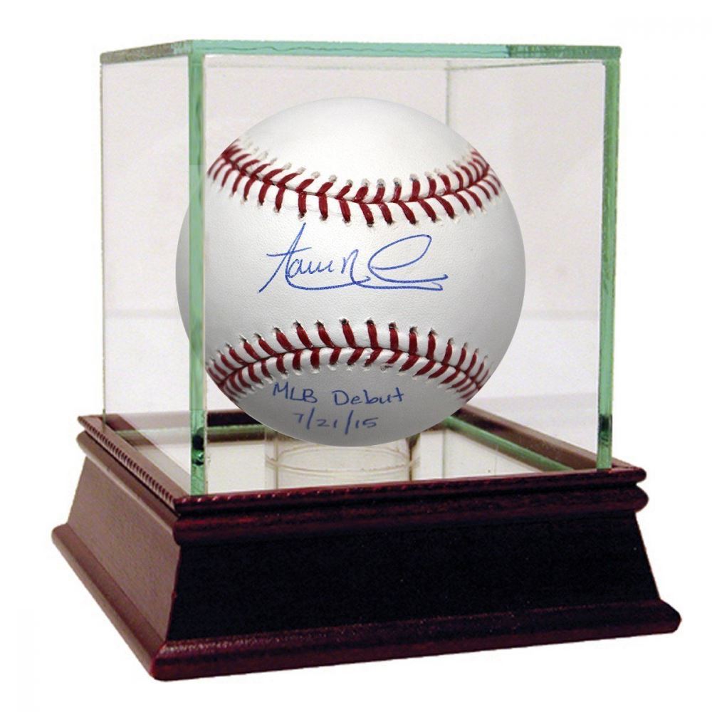 Aaron Nola Signed Baseball Inscribed "MLB Debut 7/21/15" (Steiner COA)