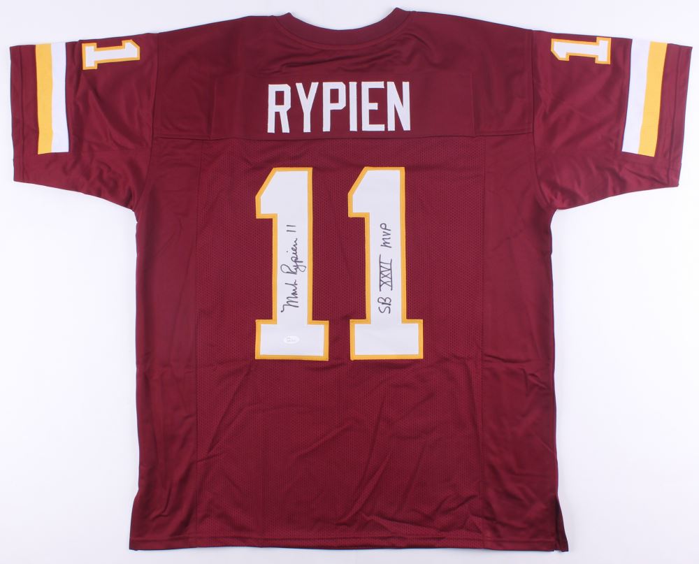 Mark Rypien Signed Redskins Jersey Inscribed "SB XXVI MVP" (JSA COA)
