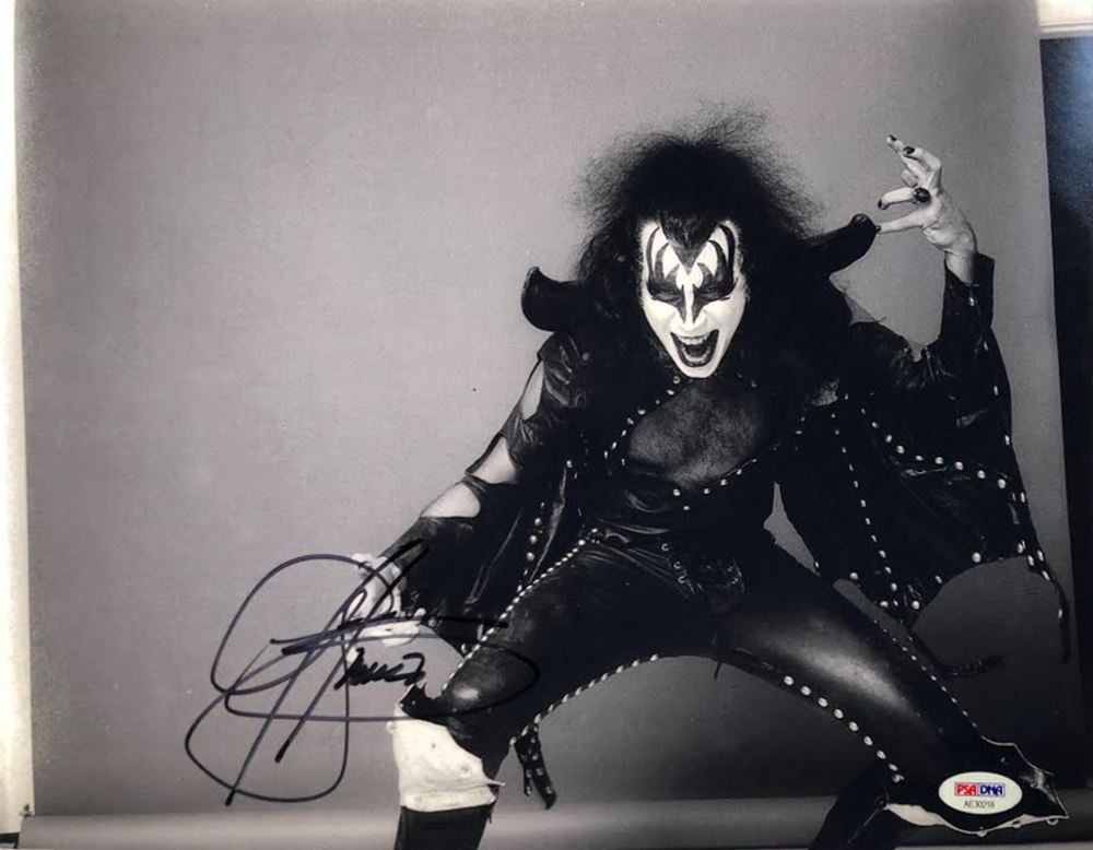 Gene Simmons Signed "Kiss" 11x14 Photo (PSA COA)
