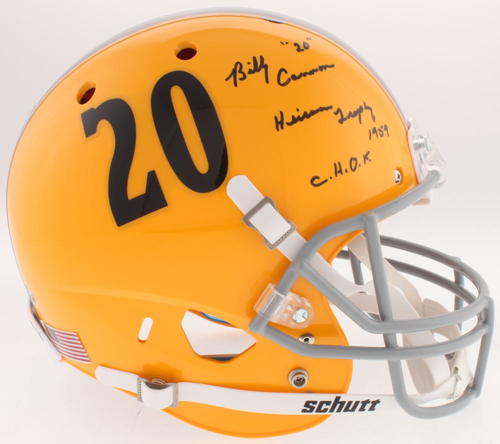 Billy Cannon Signed LSU Tigers Full-Size Helmet Inscribed "C.H.O.F ...