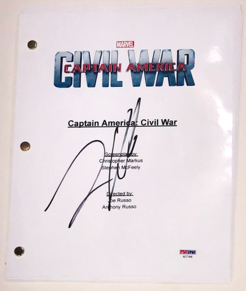 Frank Grillo Signed "Captain America: Civil War" Full Movie Script (PSA ...