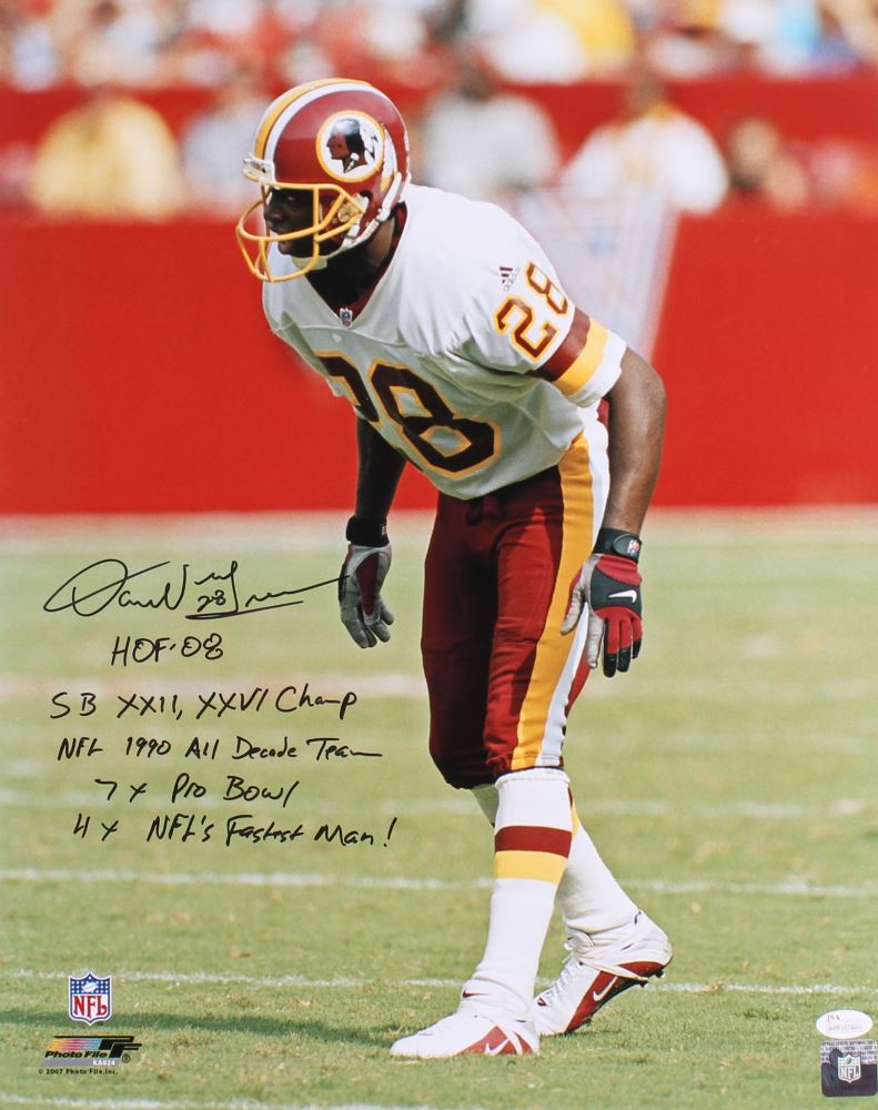 Darrell Green Signed Redskins 16x20 Photo with Multiple Inscriptions ...