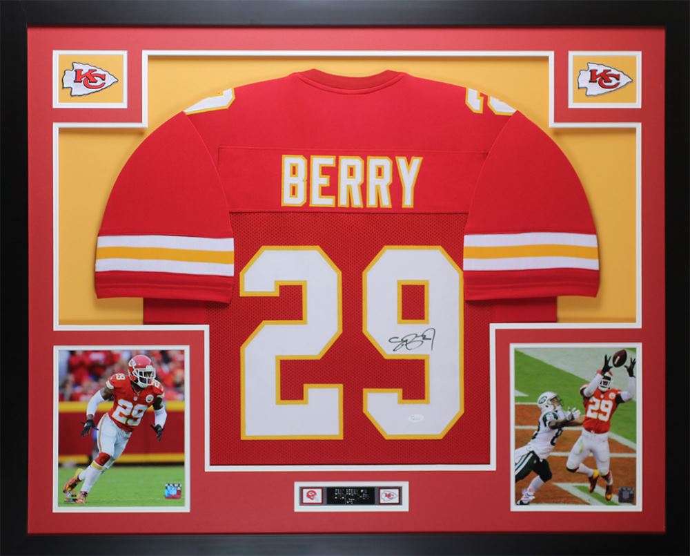 Eric Berry Signed Chiefs 35x43 Custom Framed Jersey (JSA COA)