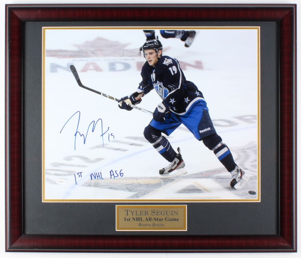 Tyler Seguin Signed Bruins 27x23 Custom Framed Photo Display Inscribed ...