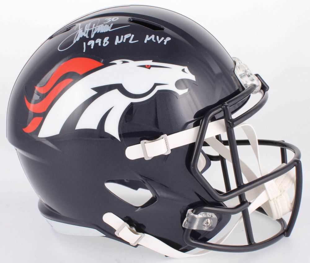 Terrell Davis Signed Broncos Full-Size Speed Helmet Inscribed "1998 NFL ...
