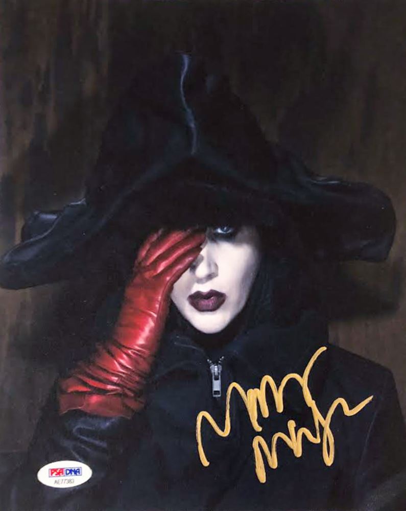 Marilyn Manson Signed 8x10 Photo (PSA COA)