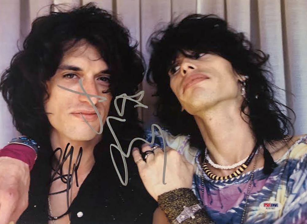 Steven Tyler Joe Perry Signed 11x14 Photo (PSA COA)