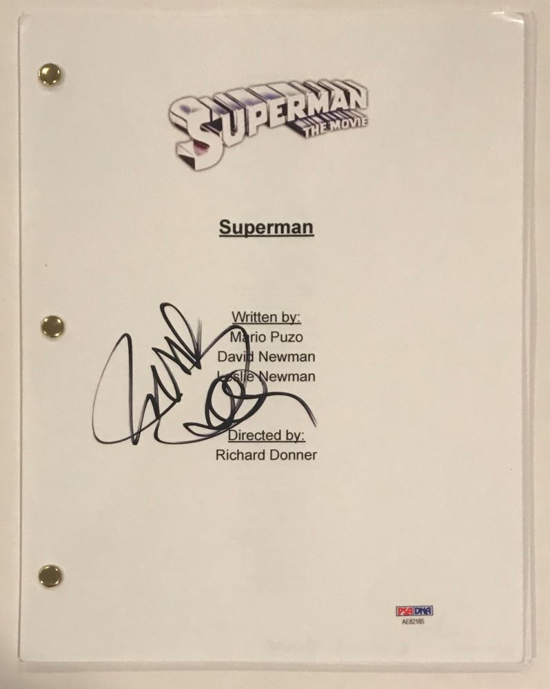 Richard Donner Signed "Superman: The Movie" Full Movie Script (PSA COA)