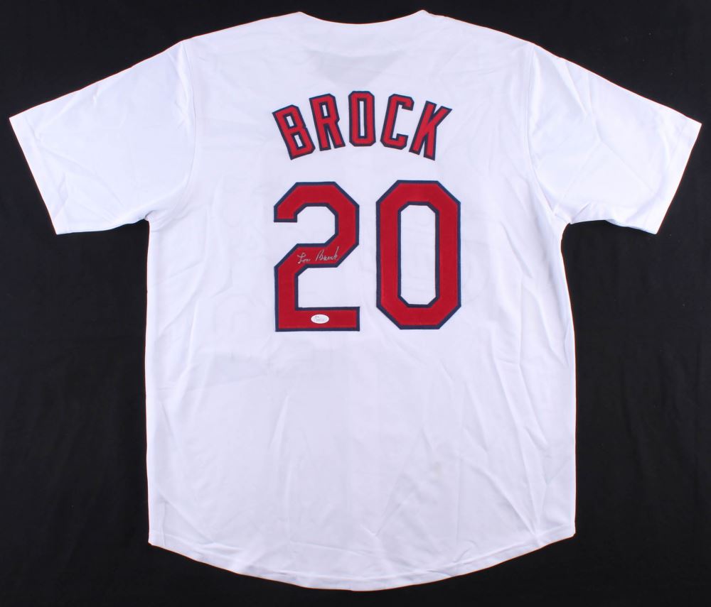Lou Brock Signed Cardinals Jersey (JSA COA)