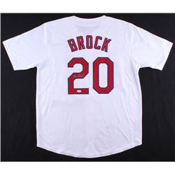 Lou Brock Signed Cardinals Jersey (JSA COA)