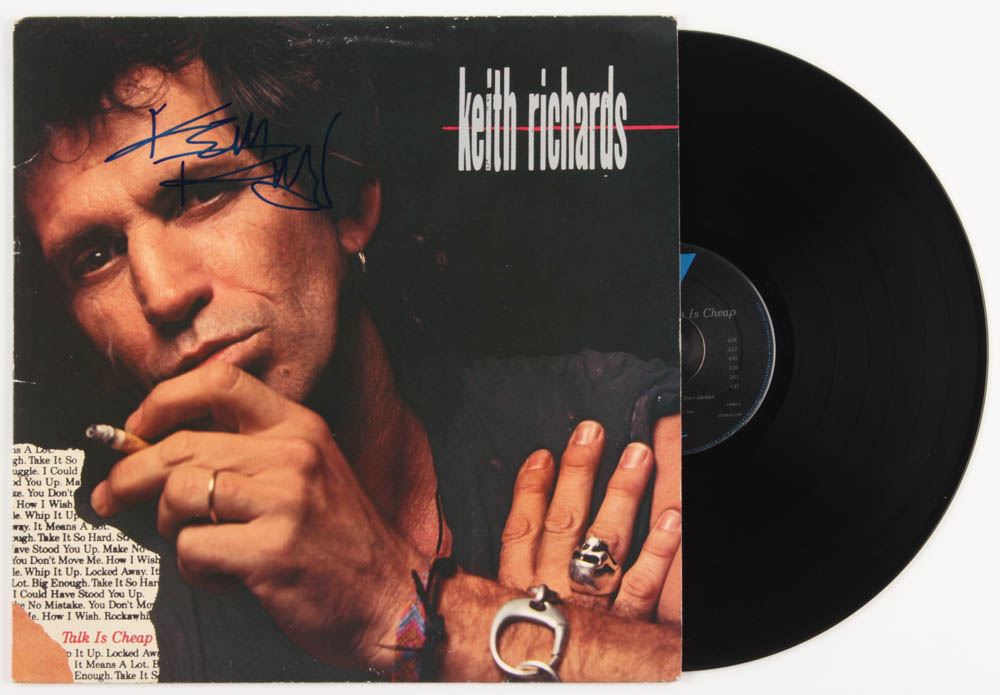Keith Richards Signed "Talk Is Cheap" Vinyl Record Album (JSA ALOA)