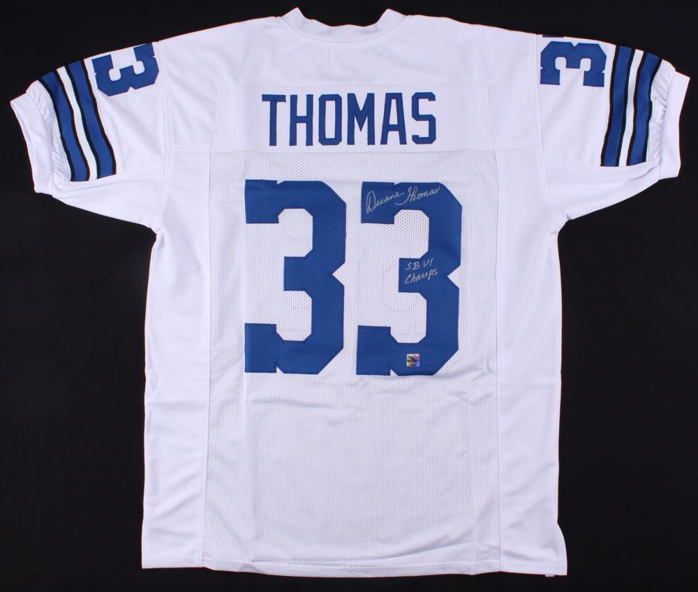 Duane Thomas Signed Cowboys Jersey Inscribed "SB VI Champs" (Jersey ...