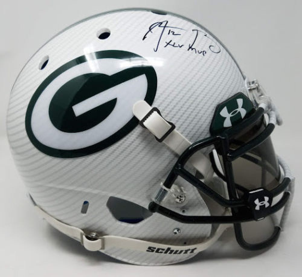 Aaron Rodgers Signed Packers LE Custom Hydro Dipped White Full-Size ...