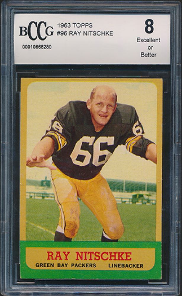 1963 Topps #96 Ray Nitschke RC (BCCG 8)