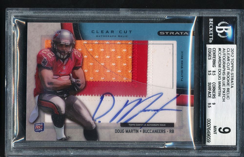 2012 Topps Strata Clear Cut Rookie Relic Autographs Blue Patch #CCARDM ...