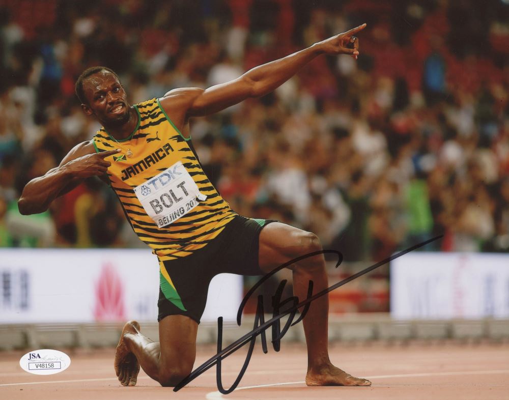 Usain Bolt Signed 8x10 Photo (JSA COA)