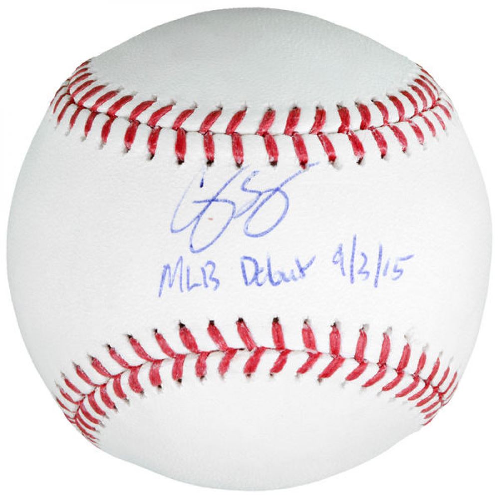 Corey Seager Signed Baseball Inscribed "MLB Debut 9/3/15" (Fanatics ...