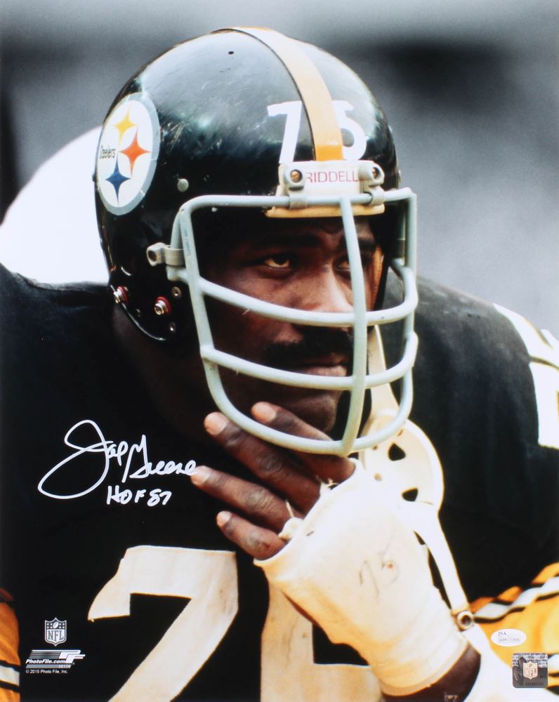 Joe Greene Signed Pittsburgh Steelers 16x20 Photo Inscribed "HOF 87 ...