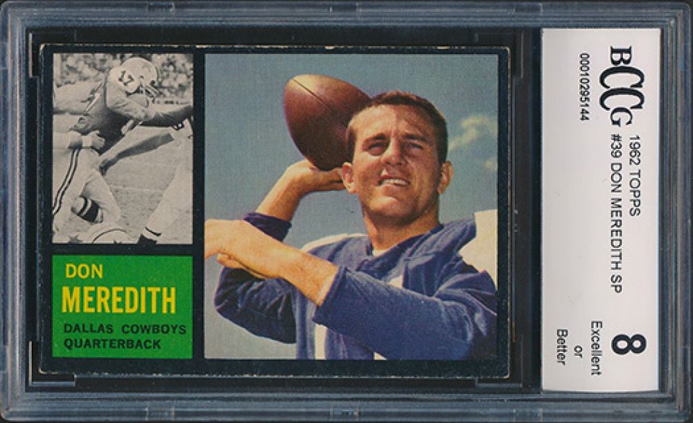 1962 Topps #39 Don Meredith SP (BCCG 8)
