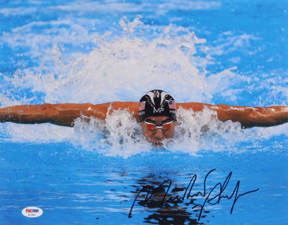 Michael Phelps Signed 11x14 Photo (PSA COA)
