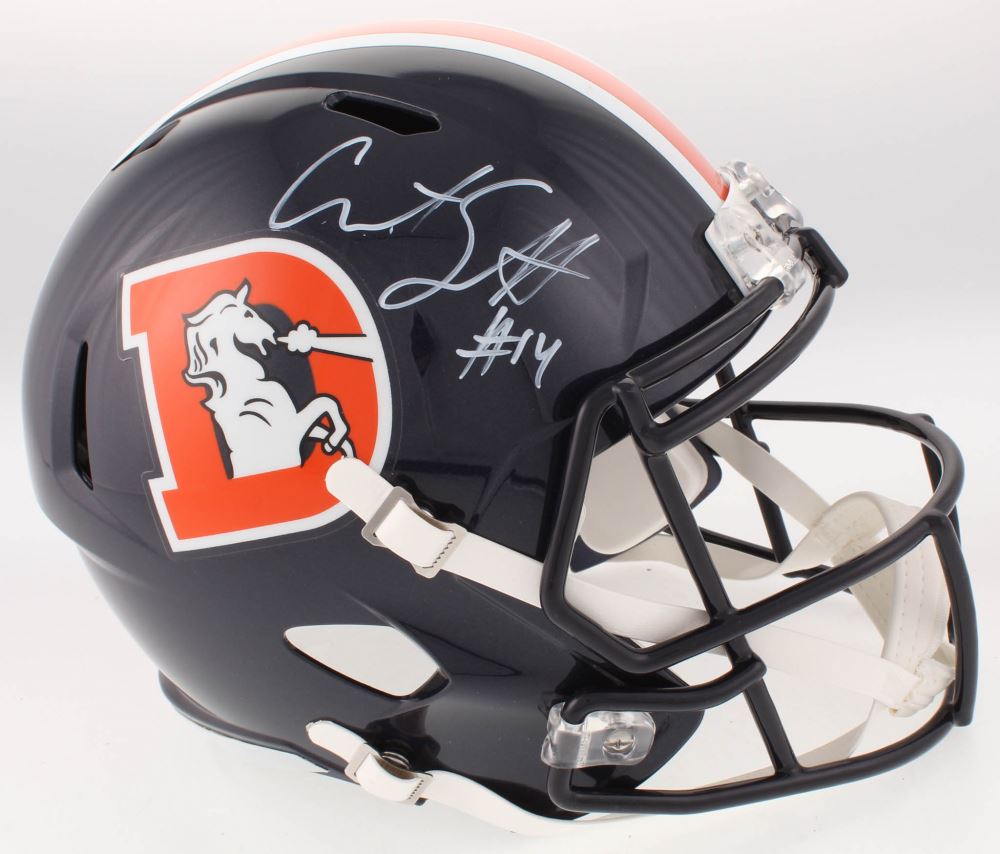 Courtland Sutton Signed Denver Broncos Color Rush Full-Size Speed ...