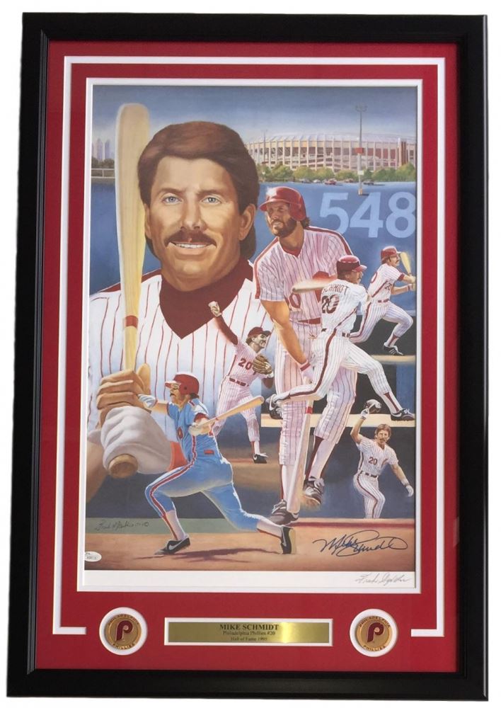 Mike Schmidt Signed Philadelphia Phillies 25x34 Custom Framed ...