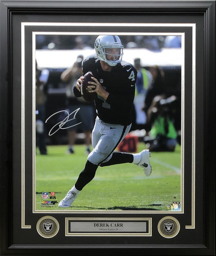 Derek Carr Signed Framed Oakland Raiders 22x27 Custom Framed Photo ...