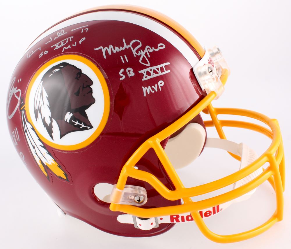 Mark Rypien, Doug Williams John Riggins Signed Washington Redskins Full ...