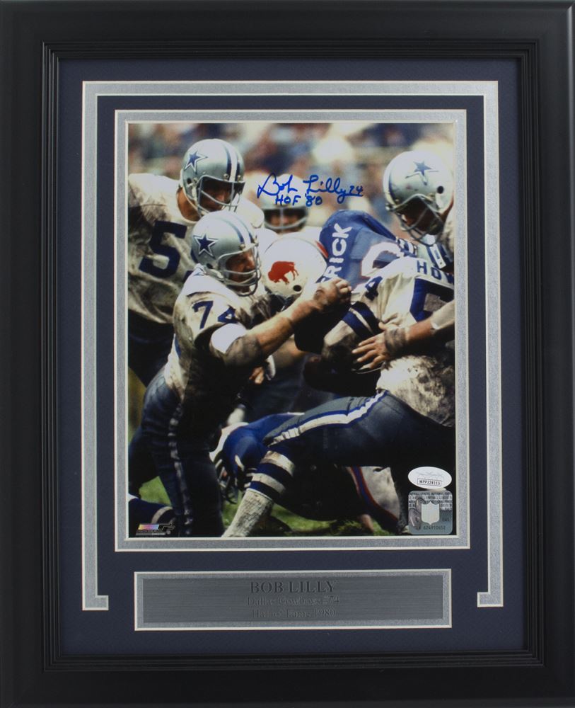 Bob Lilly Signed Dallas Cowboys 11x14 Custom Framed Photo Display ...