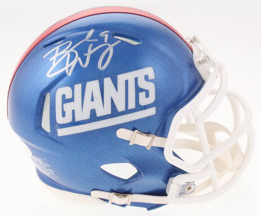 Brad Wing Signed New York Giants Speed Mini Helmet (JSA COA)