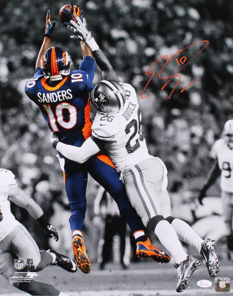 Emmanuel Sanders Signed Denver Broncos 16x20 Photo (JSA COA)