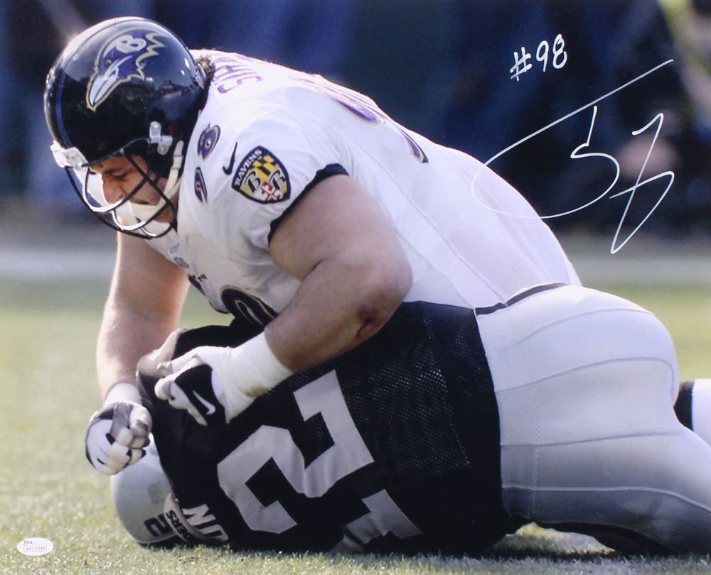 Tony Siragusa Signed Baltimore Ravens 16x20 Photo (JSA COA)