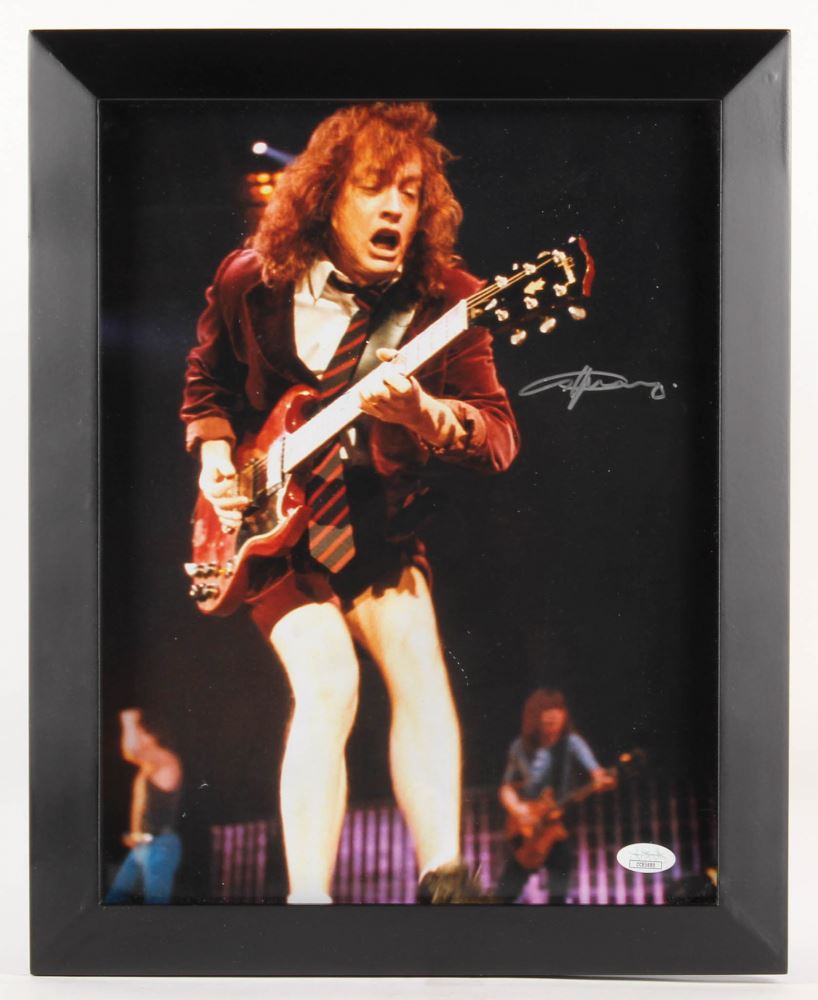 Angus Young Signed "AC/DC" 13x16 Custom Framed Photo (JSA COA)