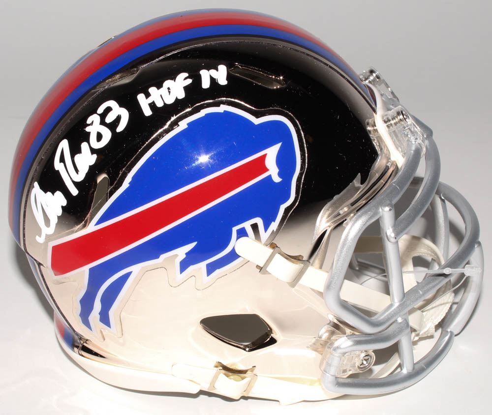 Andre Reed Signed Buffalo Bills Chrome Mini Speed Helmet Inscribed "HOF ...