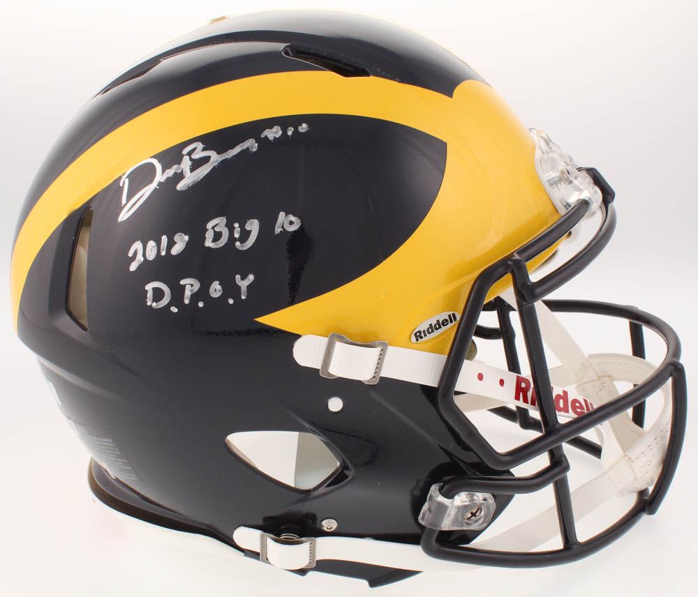 Devin Bush Signed Michigan Wolverines Full-Size Authentic On-Field ...