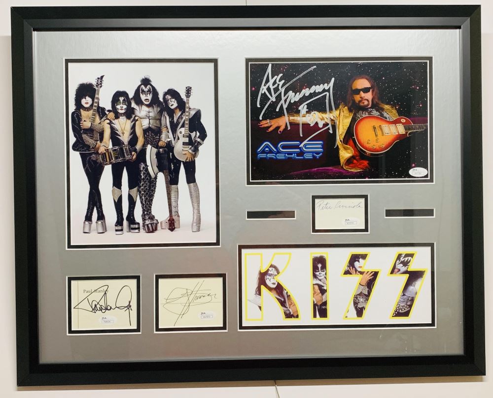 KISS 20x25 Custom Framed Photo Signature Display Signed by (4) with ...