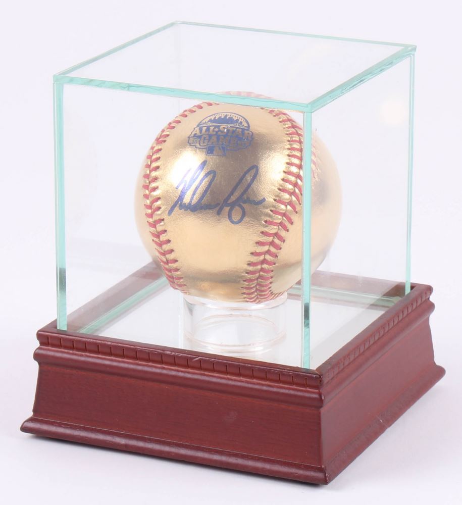 Nolan Ryan Signed 2013 MLB All-Star Game Logo 24KT Gold Baseball with Display Case (PSA COA)