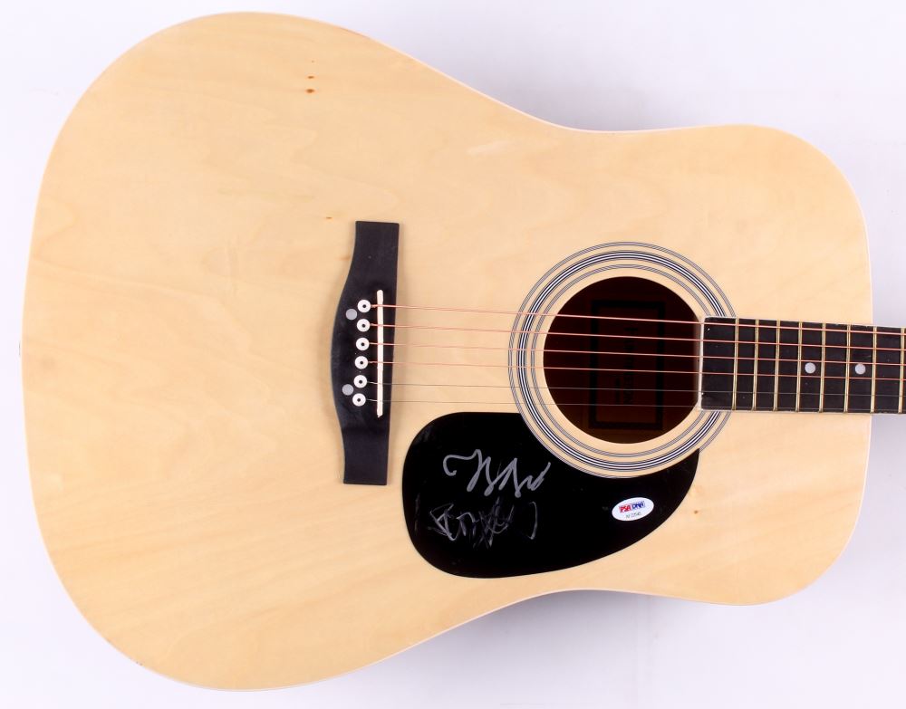 Seth Avett Scott Avett Signed 41" Huntington Acoustic Guitar (PSA COA)