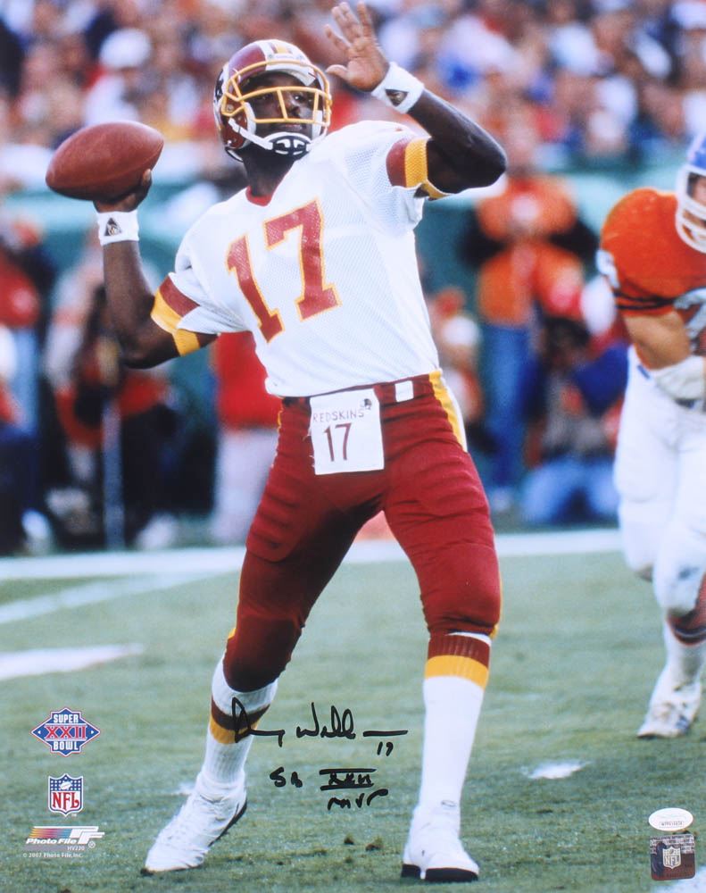 Doug Williams Signed Washington Redskins 16x20 Photo Inscribed "SB XXII ...
