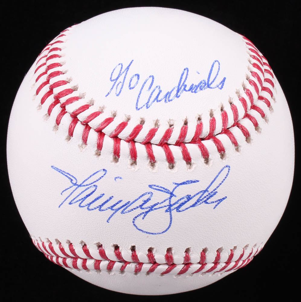 Harrison Bader Signed OML Baseball Inscribed "Go Cardinals" (JSA COA)